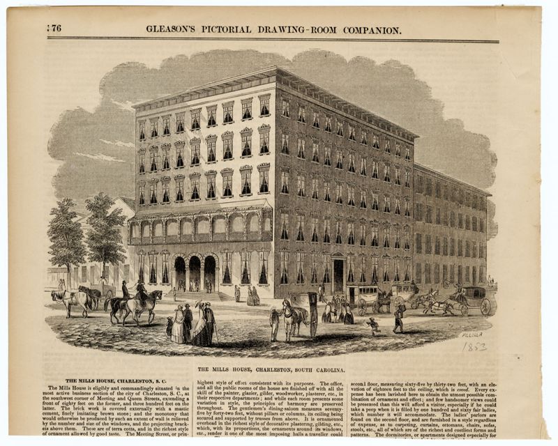 The Mills House, Charleston, South Carolina by Gleason's Pictorial ...