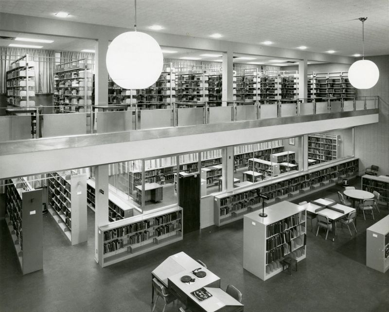 Interior view showing both levels from second floor,Main Library ...