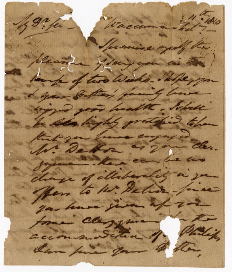 Letter from Thomas Waring to Isaac Ball, February of 1810 - Lowcountry ...