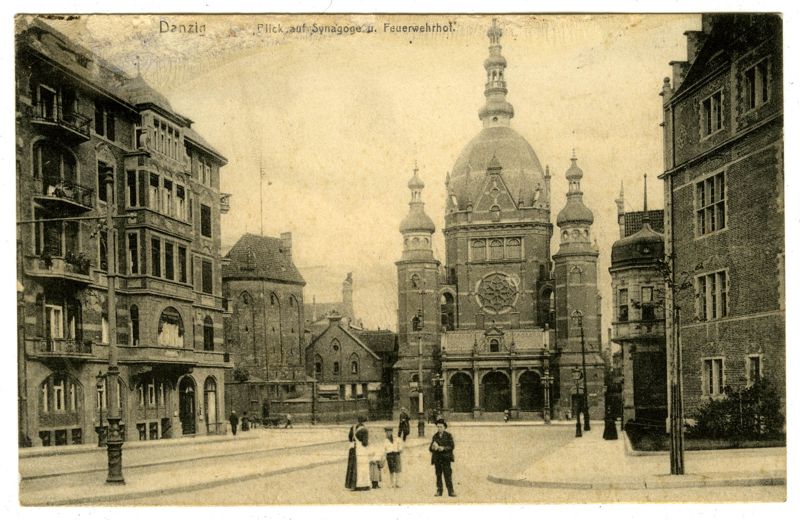Danzig. Blick auf Synagoge u. Feuerwehrhof. - Lowcountry Digital ...